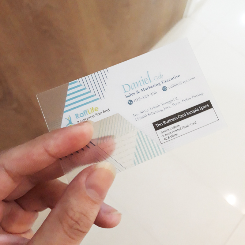 Transparent Name Card Printing 400gsm – All Design Solution